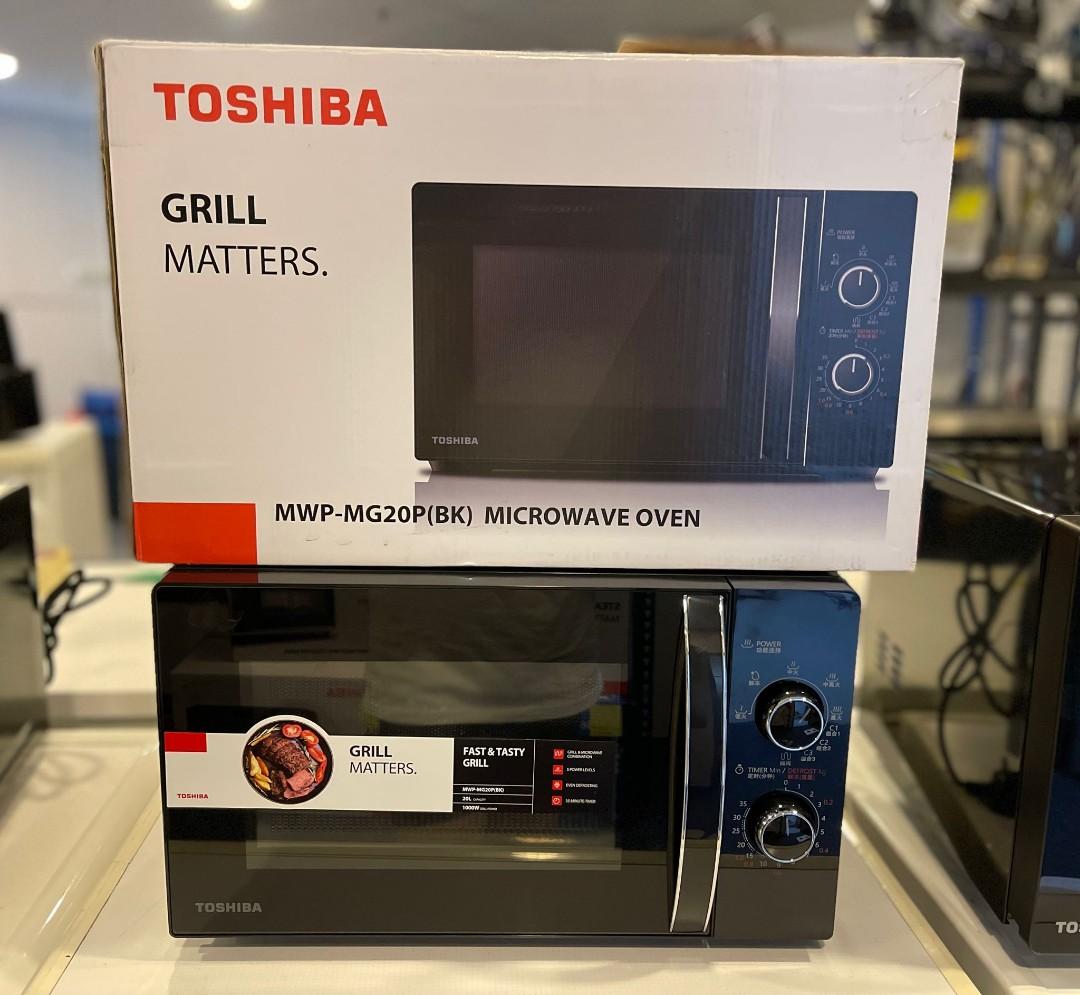 BRAND NEW DISPLAY SET TOSHIBA 20L MICROWAVE OVEN WITH GRILL MWP-MG20P(BK) BNIB-, TV & Home ...