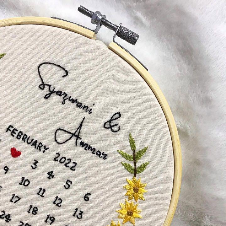 Calendar Pattern Embroidery, Hobbies & Toys, Stationery & Craft, Art ...