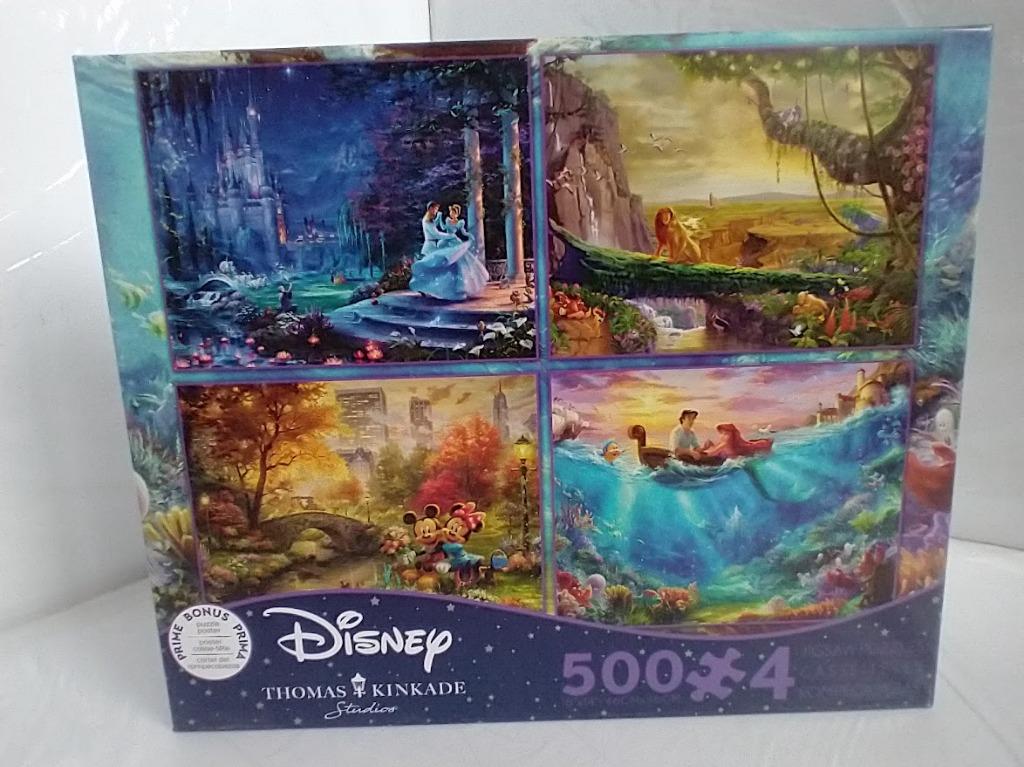Ceaco Disney Puzzle 4-Pack 500 Piece Each NewUSA, Hobbies & Toys, Toys ...