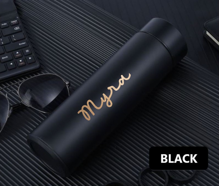 Customised / Personalised Smart Thermos Flask with LED Temperature ...