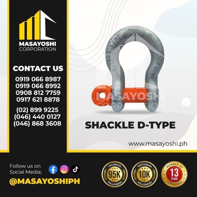 D Type Shackle | Anchor | Screw Collar | Joining Shackle Dimension ...