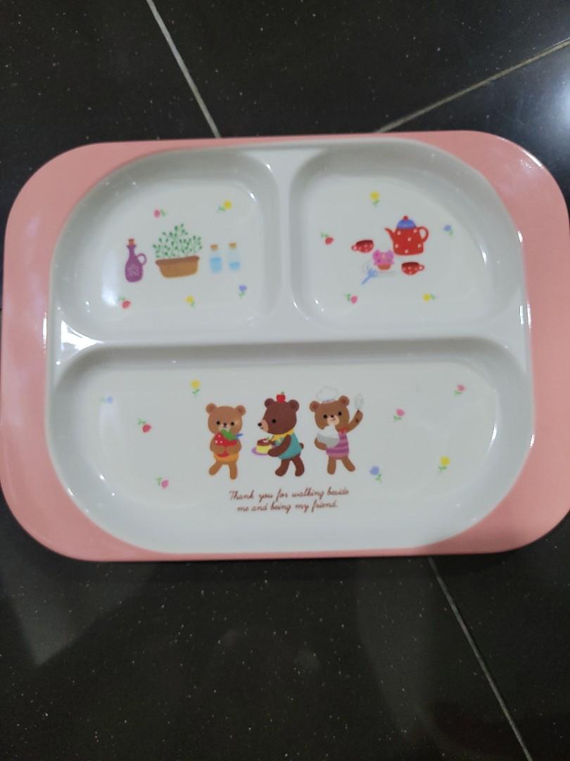Daiso Cartoons Malemine Plate, Babies & Kids, Nursing & Feeding ...