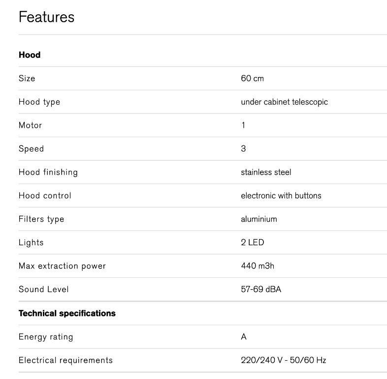 FREE *ITALIAN BRAND* Bertazzoni K60TELXA Telescopic Hood - BNIB, TV ...