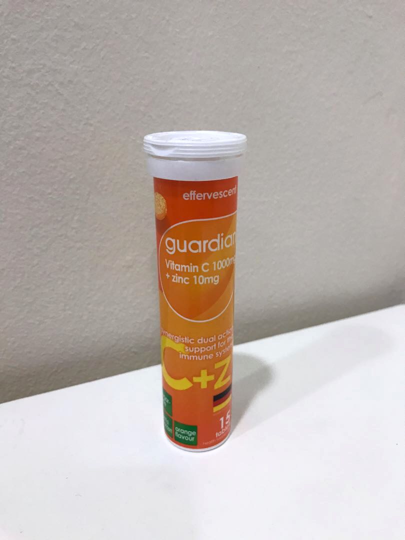 Guardian vitamin C 1000mg +zinc 10mg, Health & Nutrition, Health ...