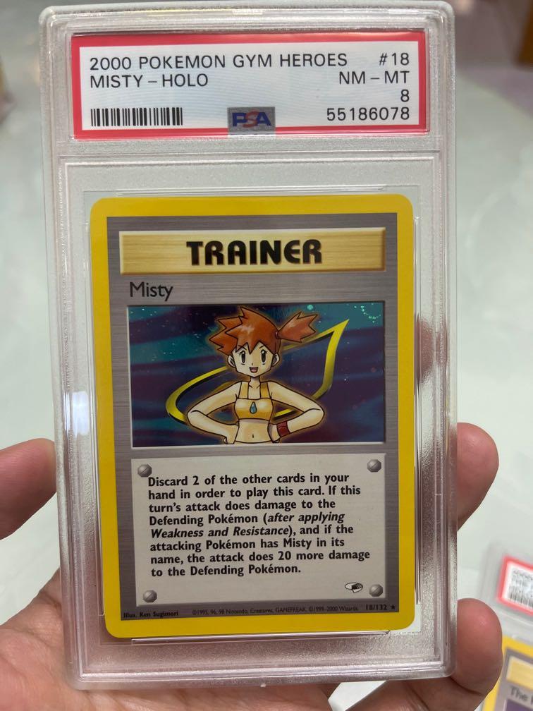 Gym heroes misty trainer psa 8, Hobbies & Toys, Toys & Games on Carousell