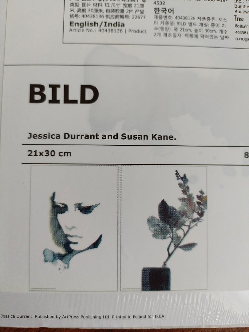 IKEA Bild Jessica Durant and Susan Kane posters, Furniture & Home ...