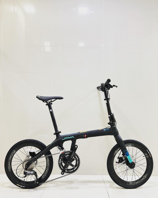 Java Aria 20" 406 Carbon Folding Bike Shimano 18 Speeds Disc Brake, 運動產品, 單車及配件, 單車 - Carousell
