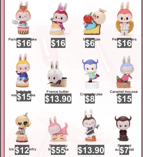 Labubu Patisserie Dessert Full Set, Hobbies & Toys, Toys & Games on ...