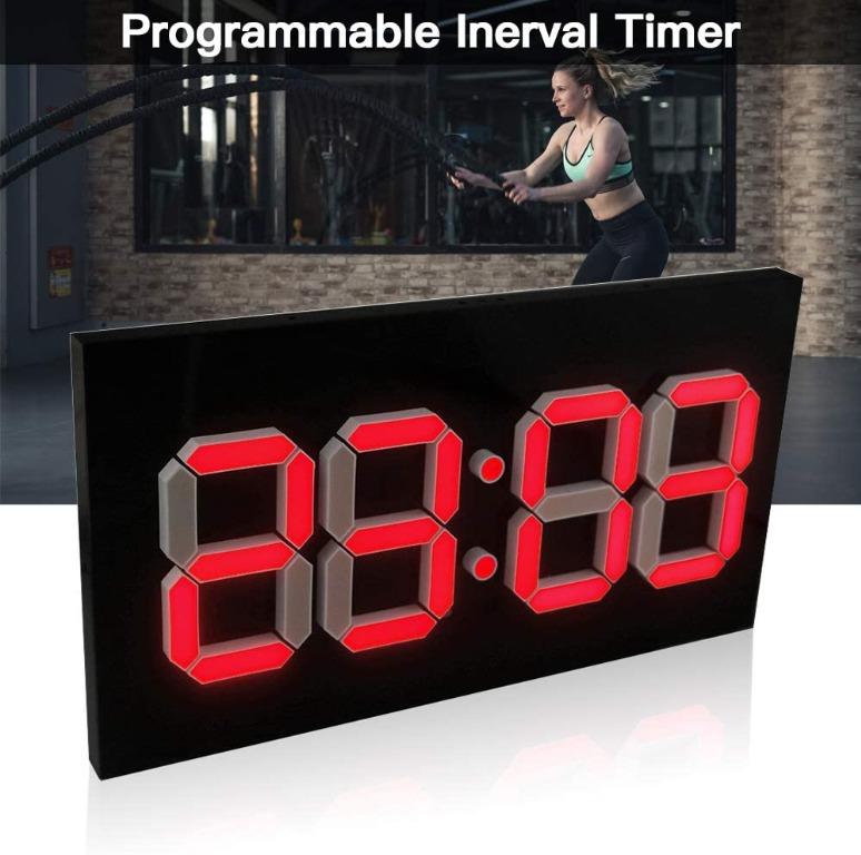 LED Programmable Wall Clock Digital Display GYM Timer Wall 14 inch Super big Stereo Screen Clock ...
