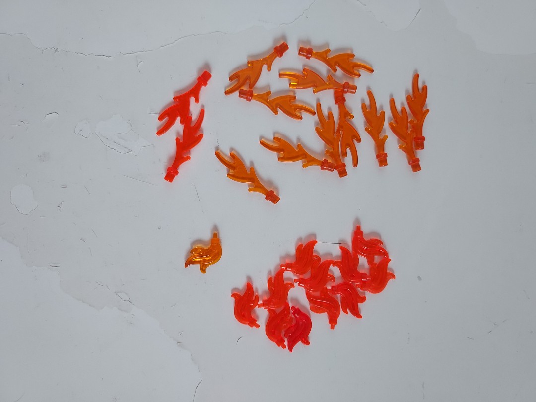 Lego flame fire pieces, Hobbies & Toys, Toys & Games on Carousell