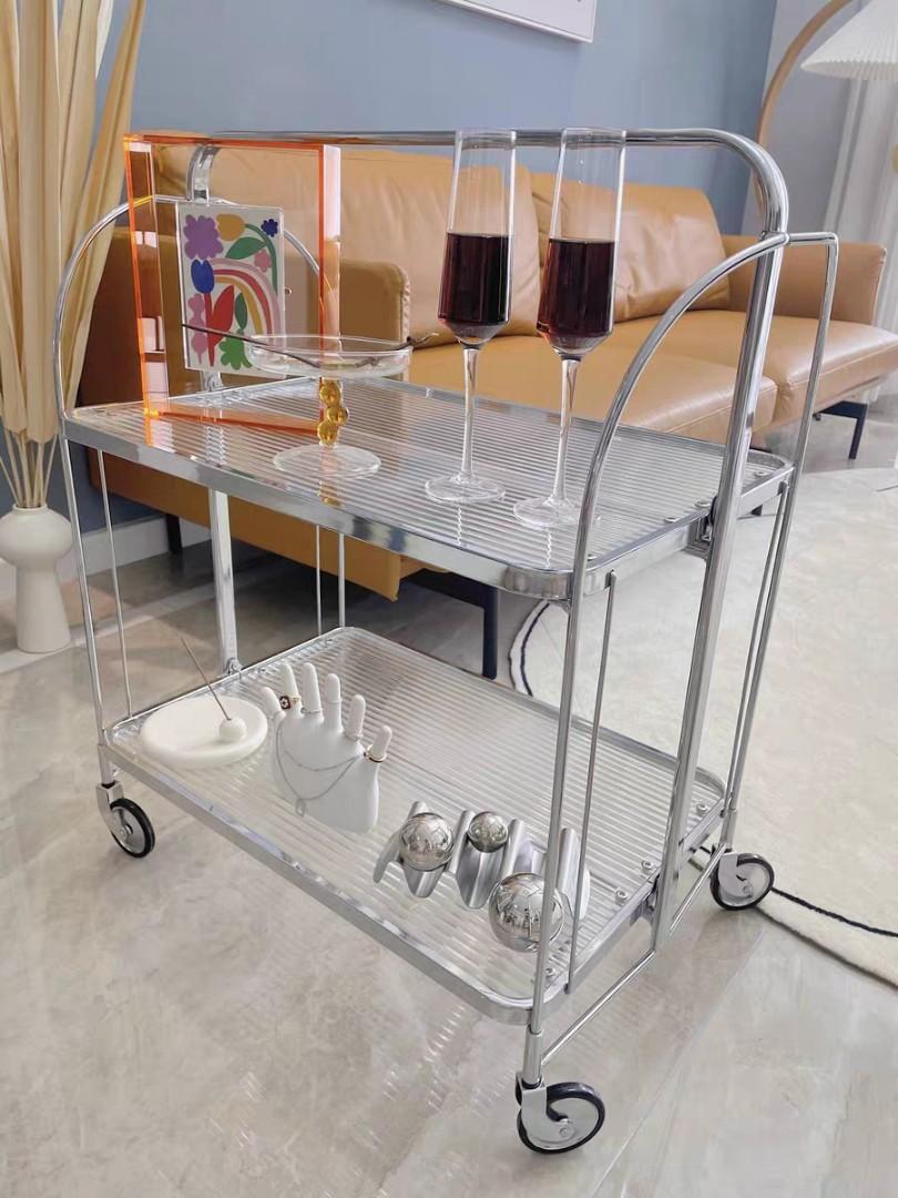 Luxury stainless steel home trolley/ins trolley/ foldable trolley ...