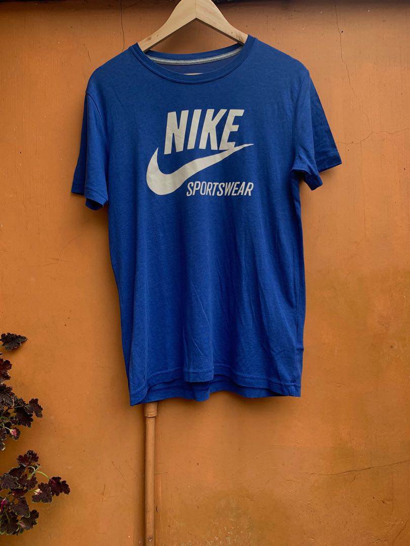 NIKE SPORTSWEAR BLUE, Men's Fashion, Tops & Sets, Tshirts & Polo Shirts ...