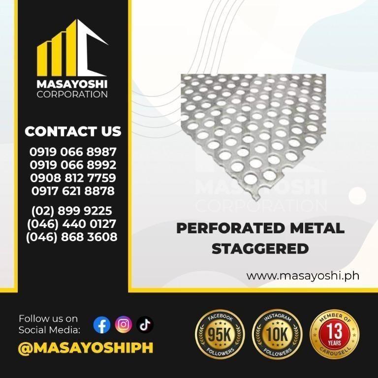 Perforated Metal Staggered | Metals Perforated Metal | Pattern Metal ...