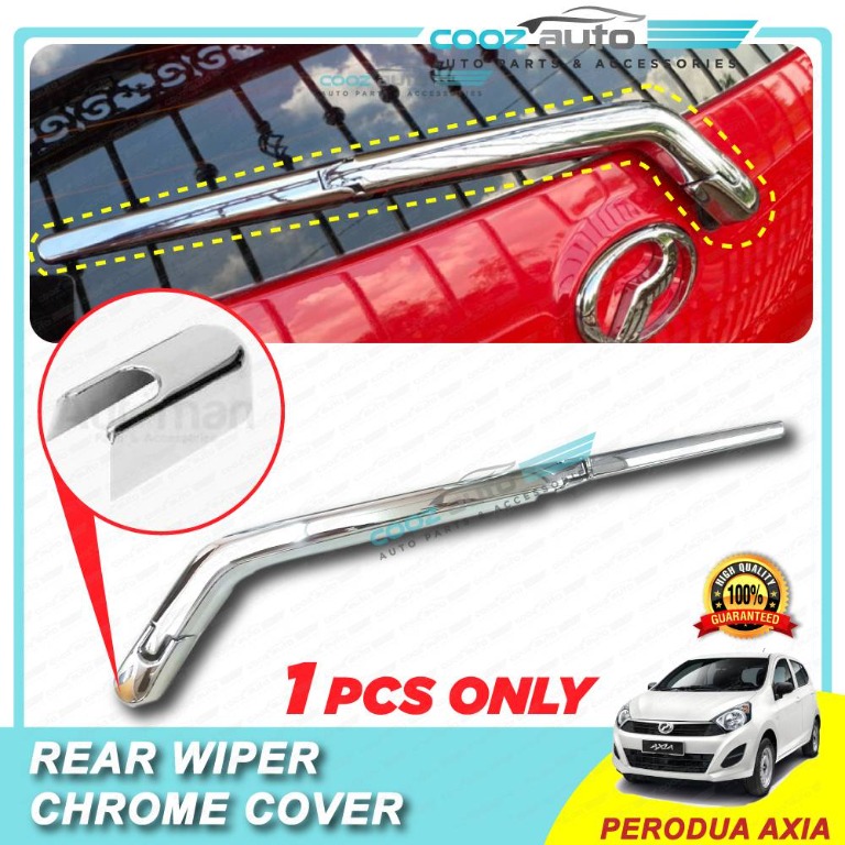 Perodua Axia Chrome Rear Wiper Cover, Auto Accessories on Carousell