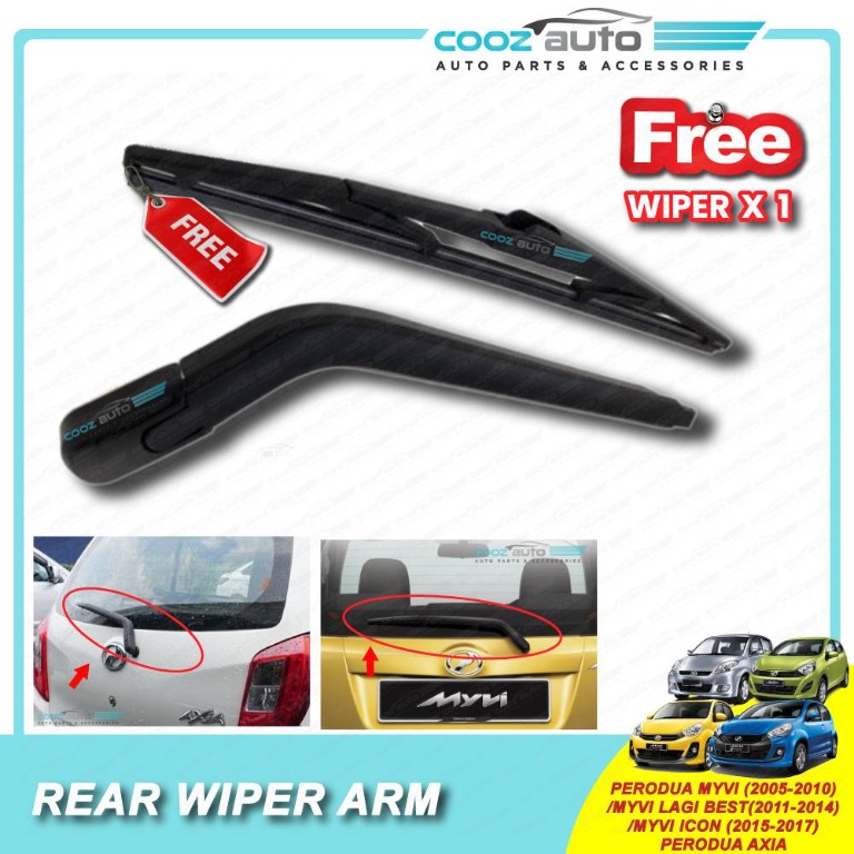 Perodua Myvi 2005 - 2017 / Perodua Axia Rear Wiper Arm complete set ...