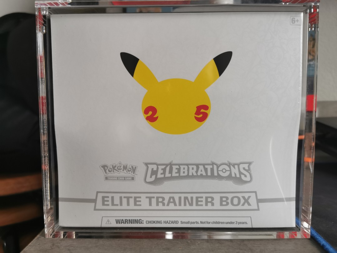 Pokemon 25th Anniversary ETB with Acrylic Box, Hobbies & Toys, Toys ...