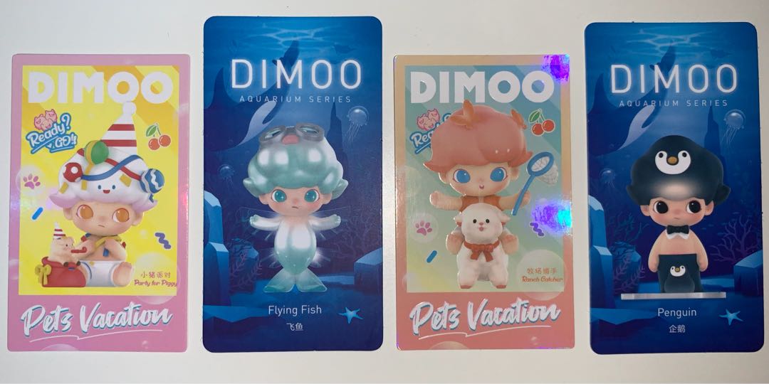 Popmart Dimoo (Party for Piggy/Flying Fish/Ranch Catcher/Penguin ...