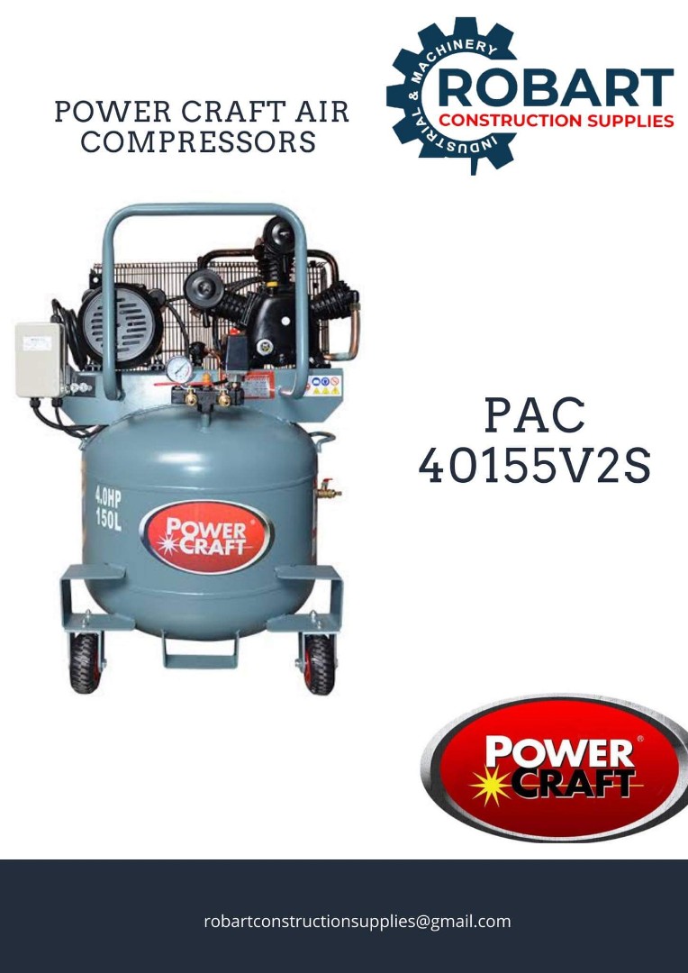 POWER CRAFT AIR COMPRESSOR PAC 40155V2S, Commercial & Industrial ...