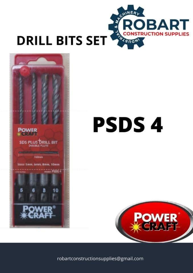 POWER CRAFT DRILL BITS SET PSDS 4, Commercial & Industrial, Industrial ...