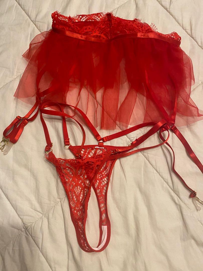 Red lingerie, Women's Fashion, Undergarments & Loungewear on Carousell