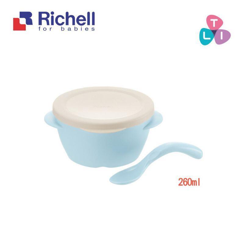 全新-利其爾Richell雙層可拆式304不鏽鋼碗S號260ml(附蓋/含湯匙)(粉/藍/白), 嬰兒及兒童, 護理及哺育用品, 學習餐具在旋轉拍賣