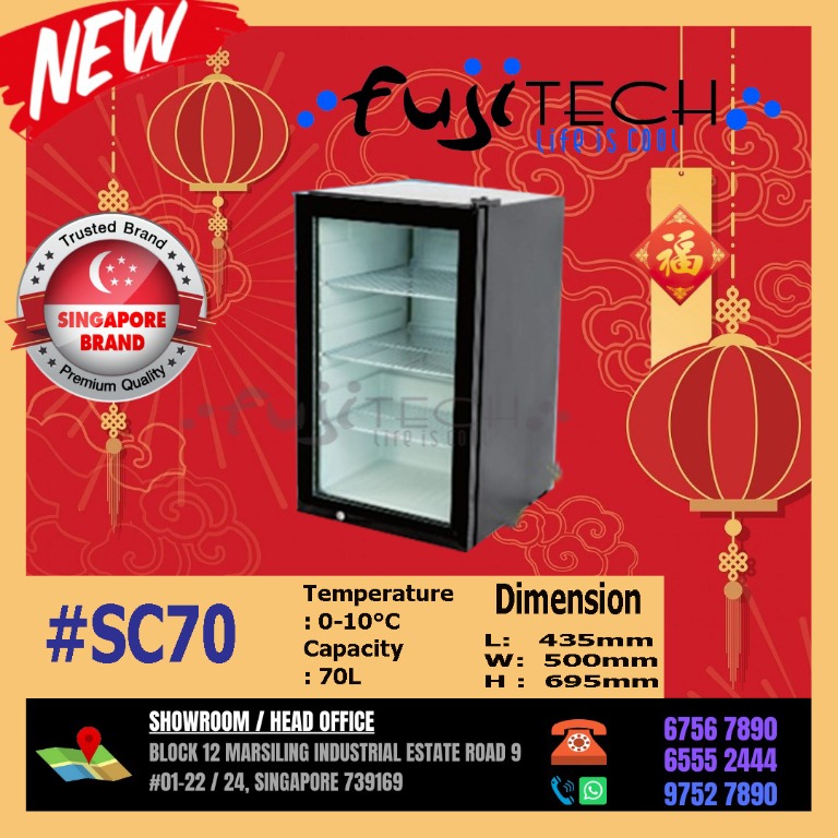 SC70-Mini Bar Top Glass Door Chiller[Fujitech][Commercial][New], TV ...