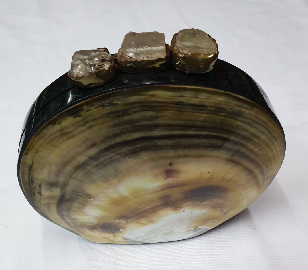 Shell molded bag MOP (105), Luxury, Bags & Wallets on Carousell