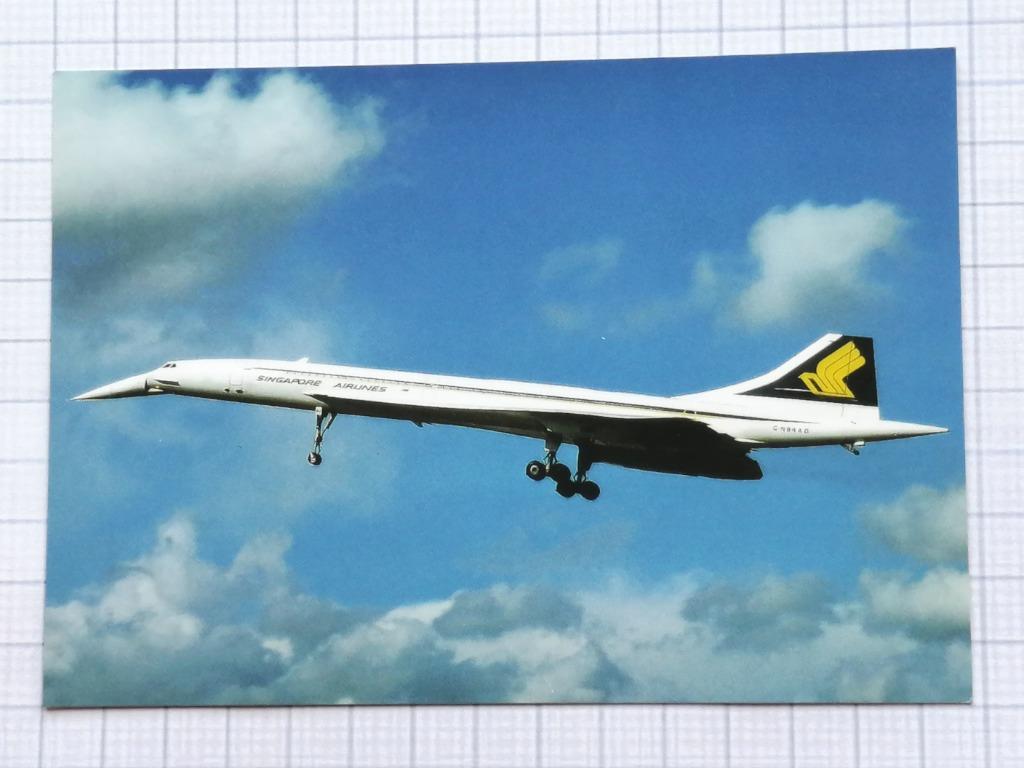 SIA Concorde Airplane in Flight. (1977-1980 rare vintage old Singapore ...