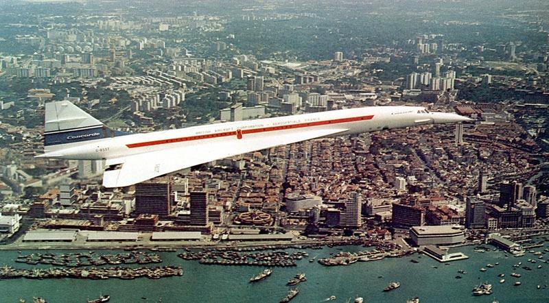 SIA Concorde Airplane in Flight. (1977-1980 rare vintage old Singapore ...