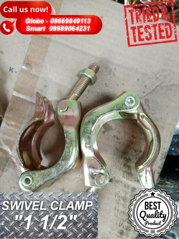 Swivel Clamp 1 1/2 for Scaffolding Pipe G.I. Pipe Standard Quality ...