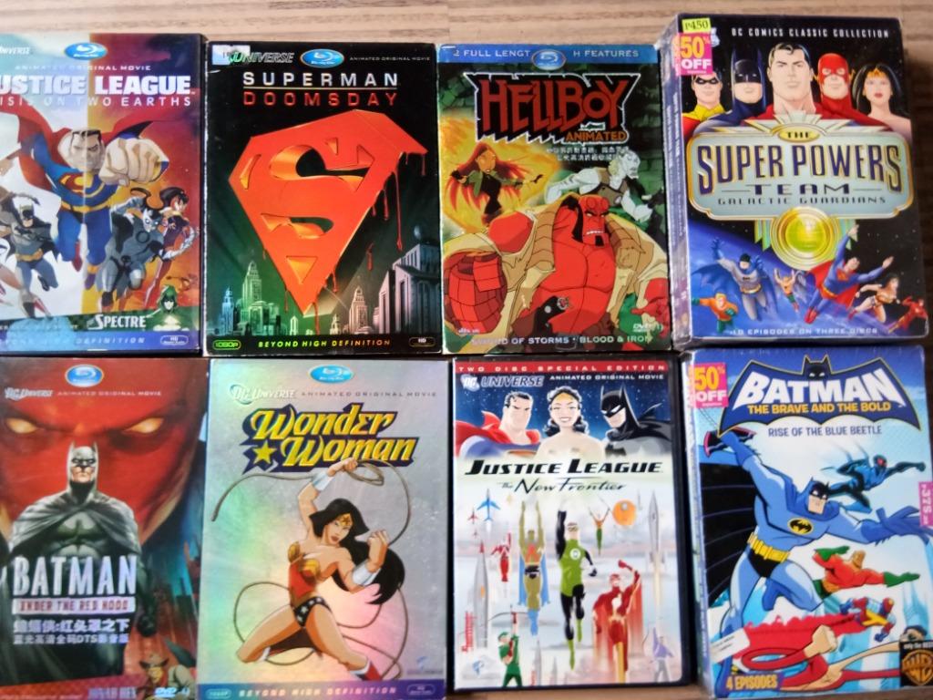 TAKE ALL DC Comics Marvel Animated Movies DVDs Bundle of 15 CDs Justice ...