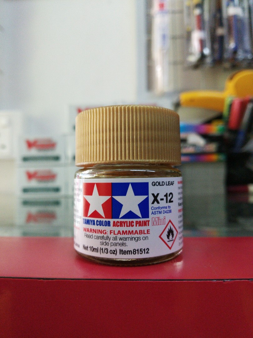 Tamiya X-12 Gold Leaf Acrylic Paint Mini, Hobbies & Toys, Stationery ...