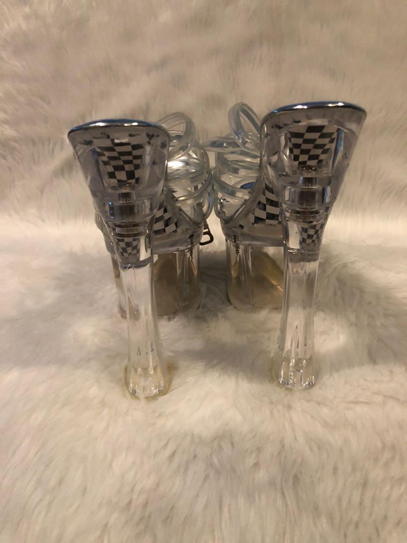Venus Clear Transparent Plastic Platform Heels, Women's Fashion ...