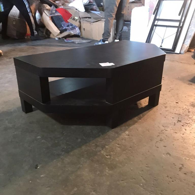 Wooden TV Cabinet Half Octagon Shape / Kabinet TV Kayu Bentuk Separuh ...