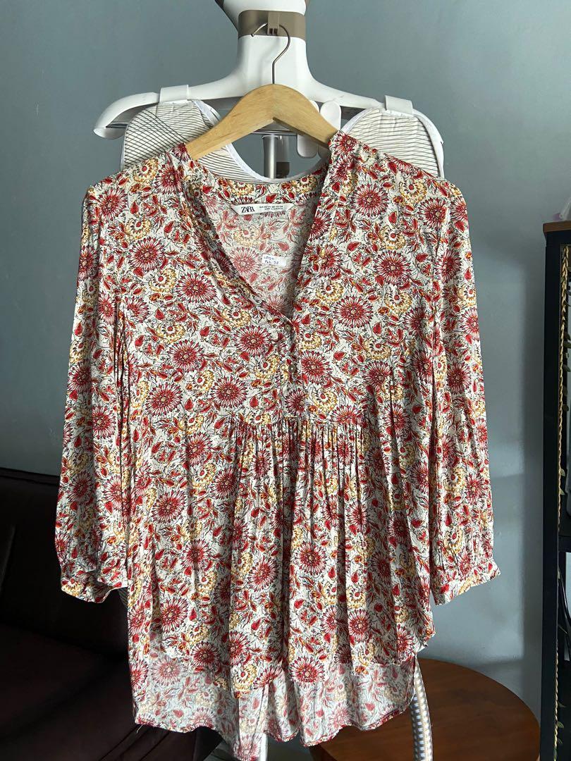 Zara Pattern, Fesyen Wanita, Pakaian Wanita, Atasan di Carousell