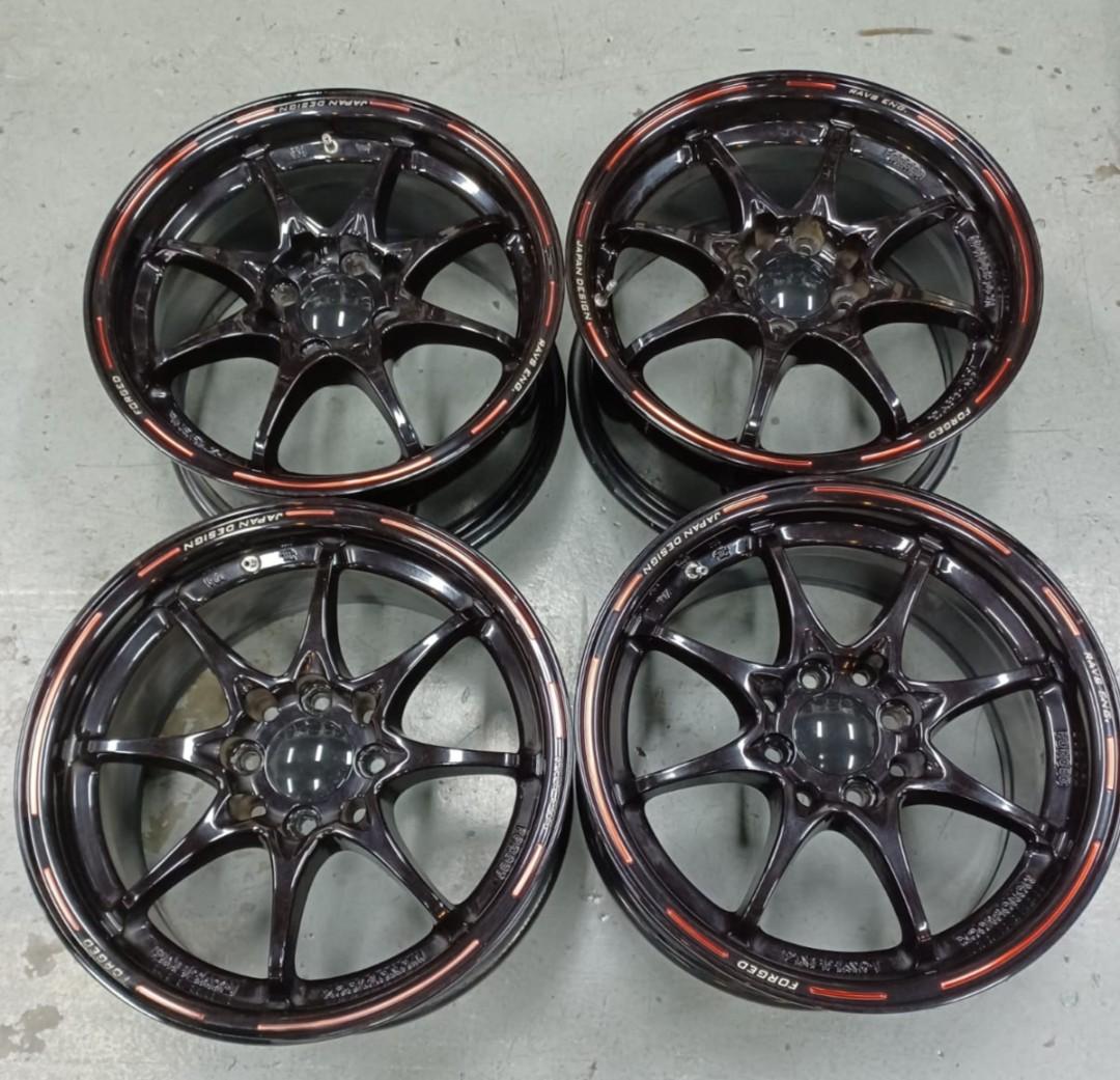 15"CE28 RAYS REPLICA USED RIM, Car Accessories, Tyres & Rims on Carousell