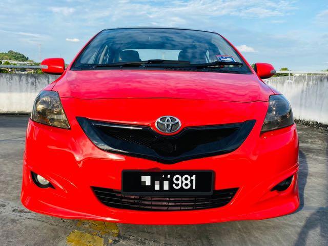 2010 Toyota Vios 1.5At~ TRD red, Cars, Cars for Sale on Carousell