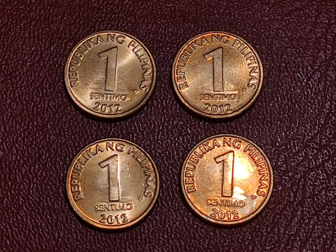 4pcs Uncirculated 1 Sentimo BSP Series, Hobbies & Toys, Memorabilia ...