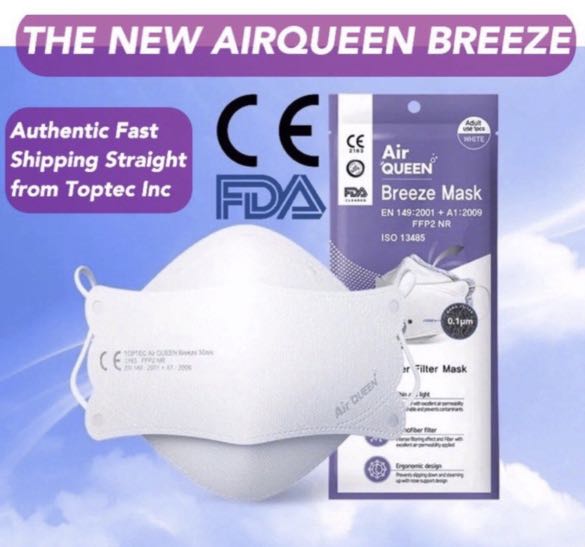 AIRQUEEN BREEZE MASK WHITE, Beauty & Personal Care, Face, Face Care on ...