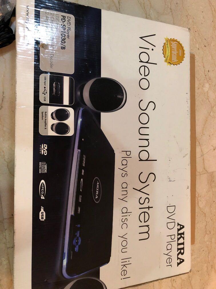 Akira CD / DVD player / video sound system with amplified speaker USB ...