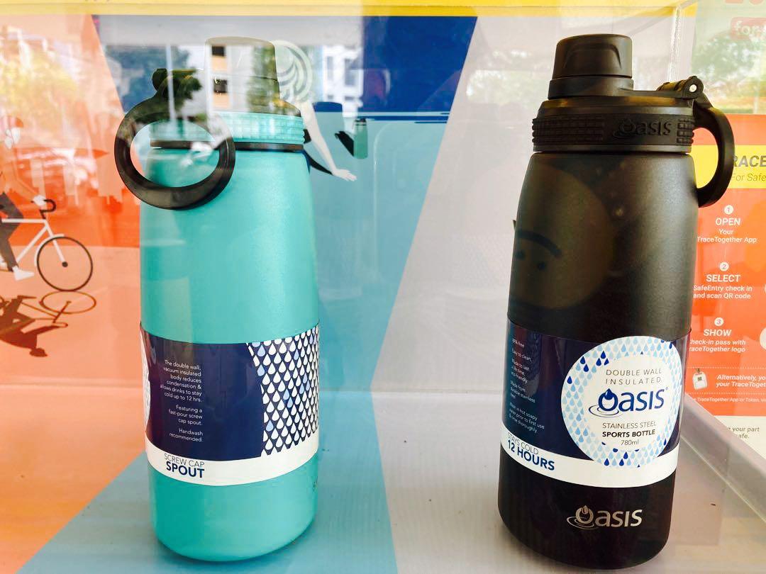 any colour Oasis UOB Shell Sports Water Bottle Insulated Thermal Flask ...