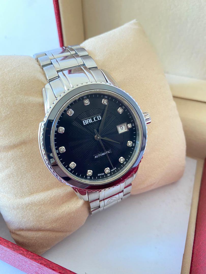 Auth Balco Automatic With Real Diamond Dial Unisex Watch, Men's Fashion ...