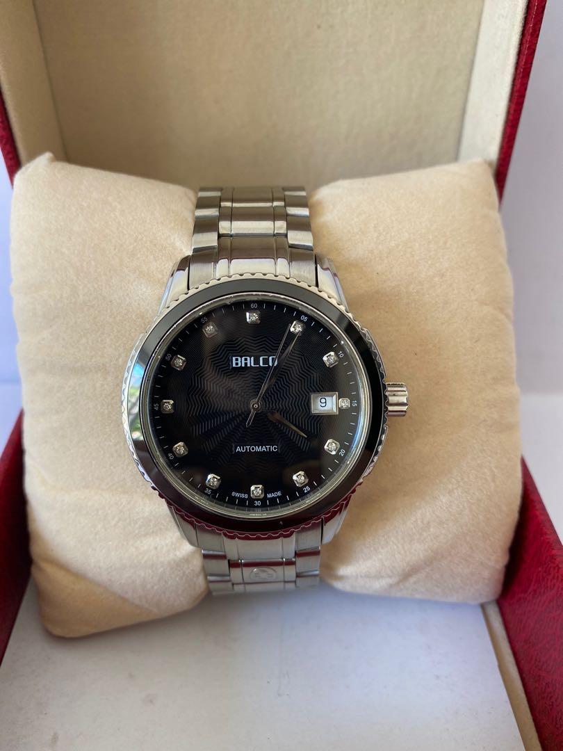 Auth Balco Automatic With Real Diamond Dial Unisex Watch, Men's Fashion ...
