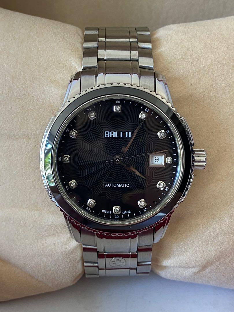 Auth Balco Automatic With Real Diamond Dial Unisex Watch, Men's Fashion ...