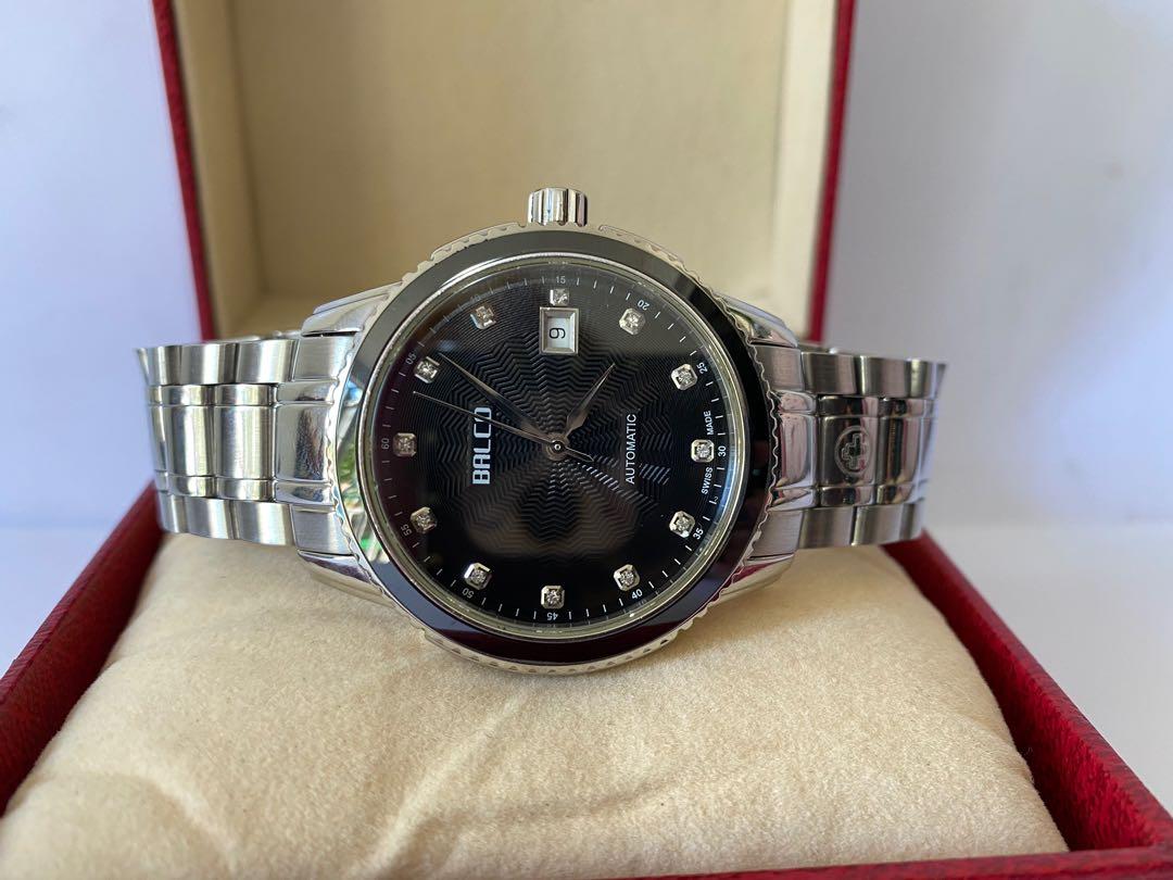 Auth Balco Automatic With Real Diamond Dial Unisex Watch, Men's Fashion ...