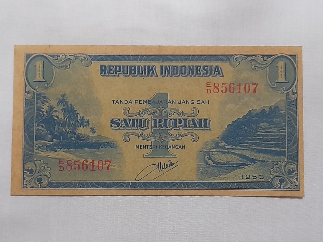 Bank Indonesia 1 Satu Rupiah 1953, Hobbies & Toys, Memorabilia ...