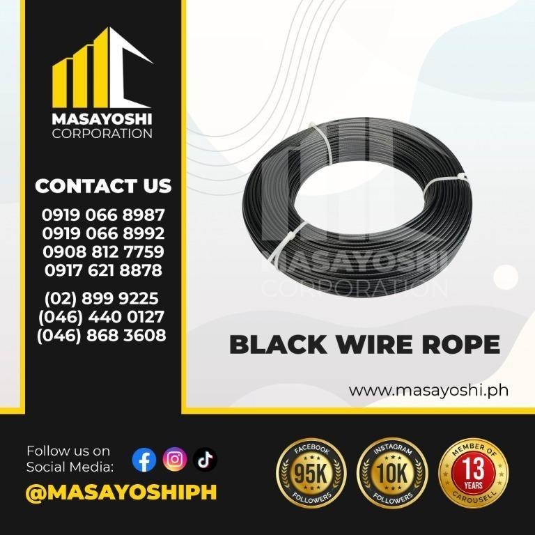 Black Wire Rope | Wire Rope | BI Wire Rope | Ropes | Lifting | RIgging ...