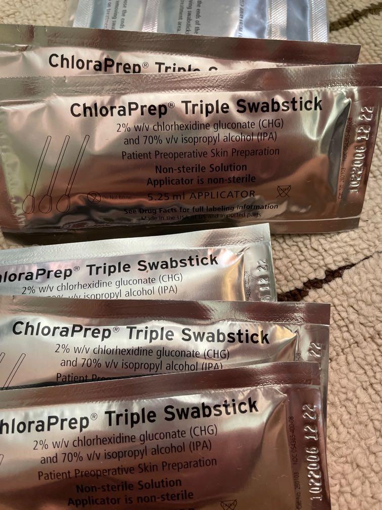 ChloraPrep Triple Swabstick, Health & Nutrition, Medical Supplies ...