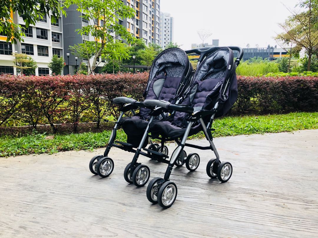 COMBI Twin Baby Stroller, Babies & Kids, Going Out, Strollers on Carousell