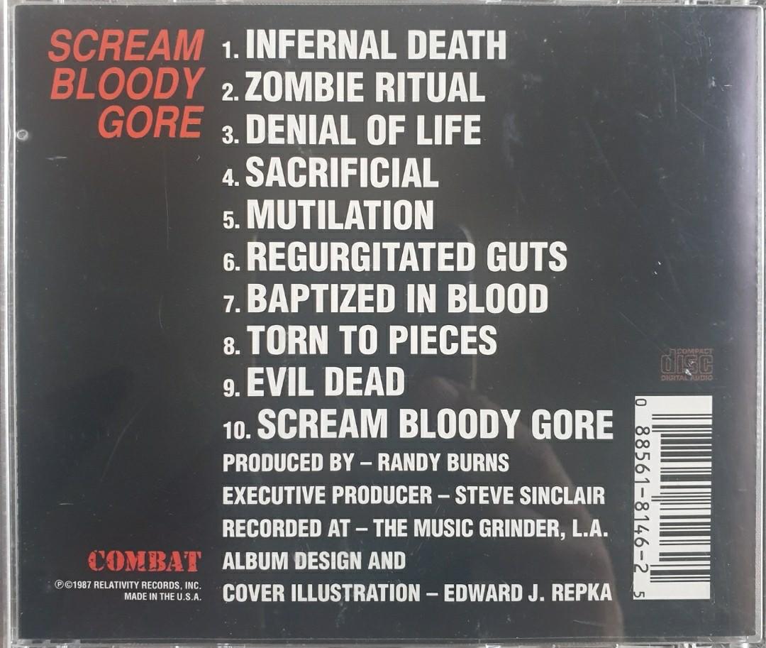 Death - Scream Bloody Gore, Hobbies & Toys, Music & Media, CDs & DVDs ...